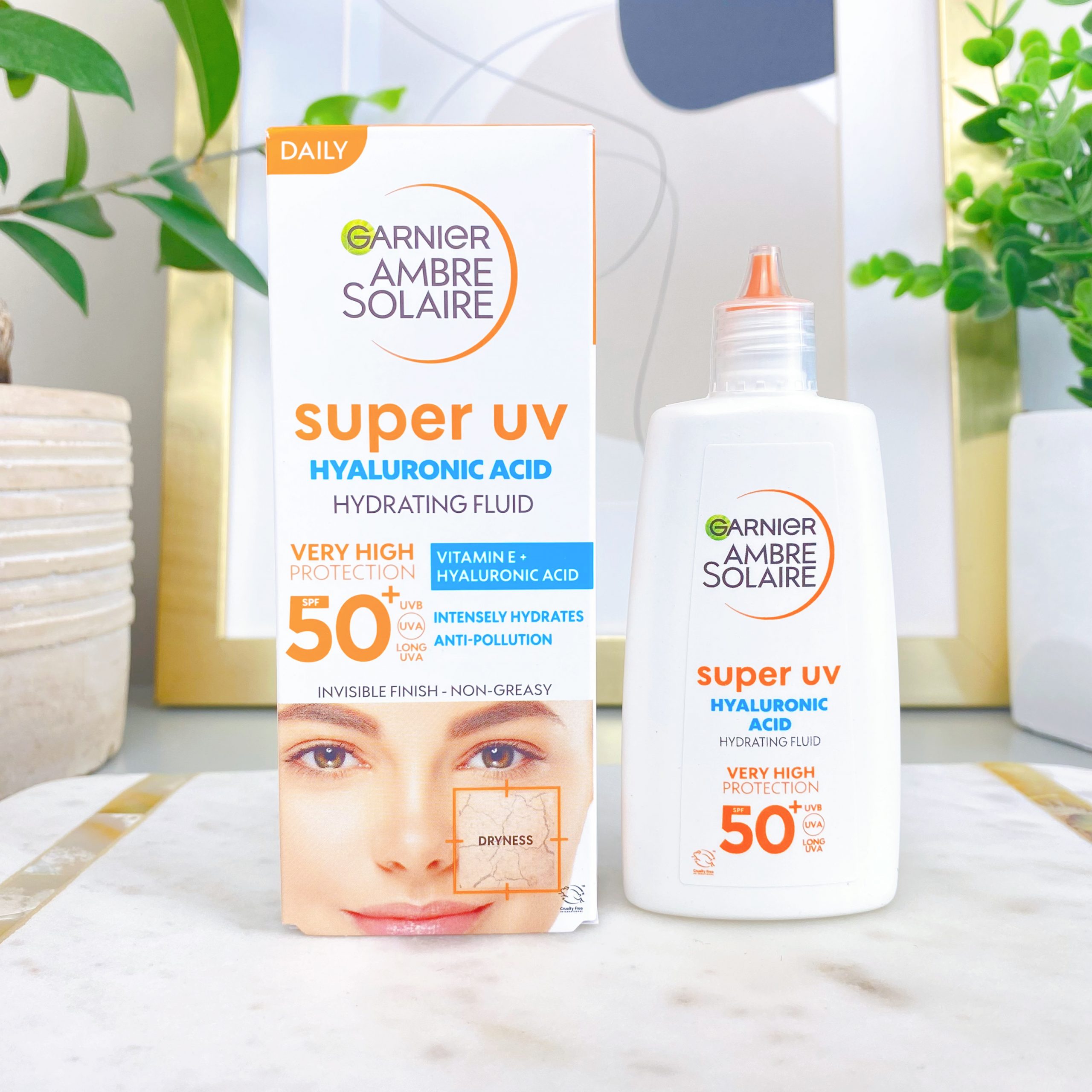 Garnier Super UV Hyaluronic Acid Hydrating Fluid SPF50 Review - Skint ...