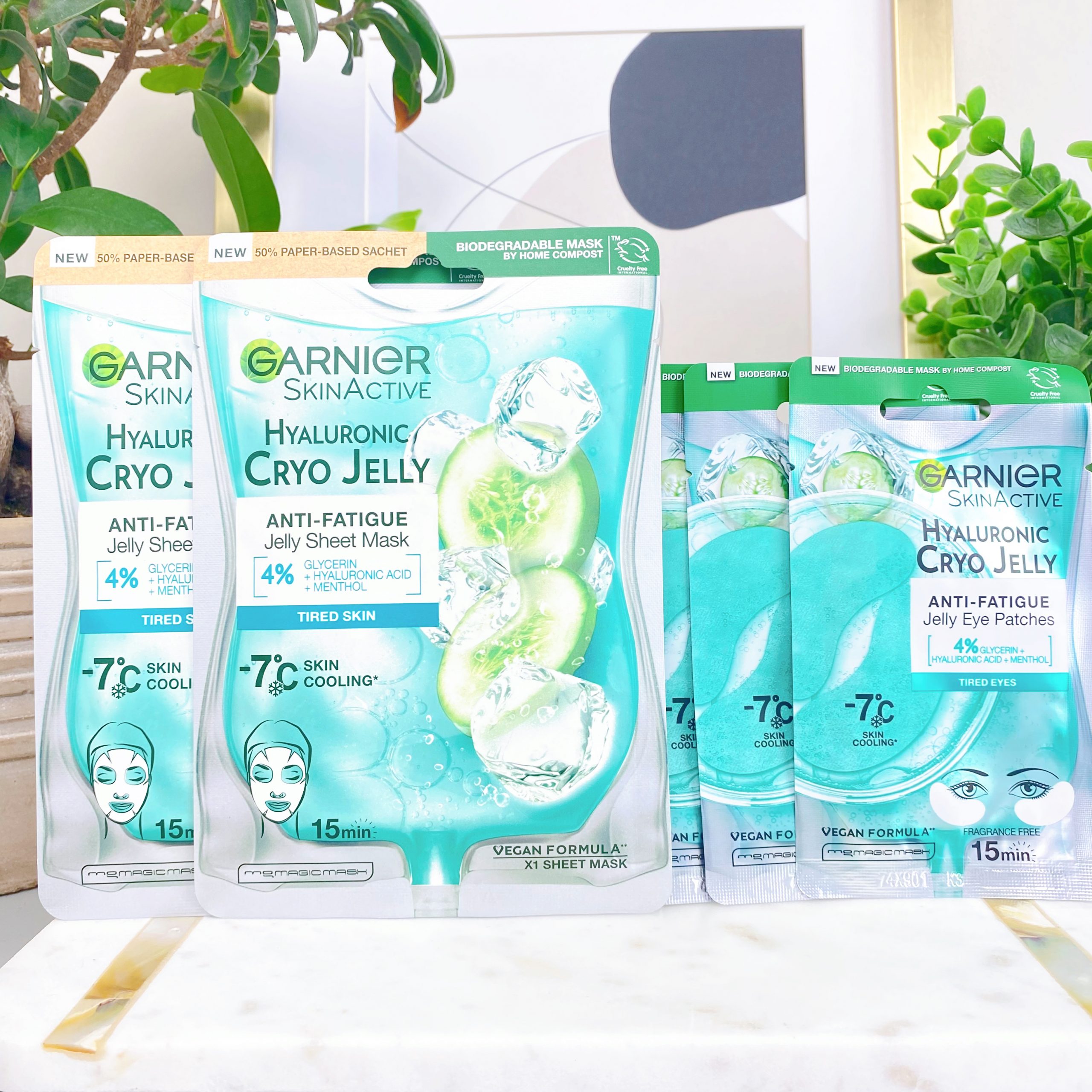 Garnier Skin Active Hyaluronic Cryo Jelly Masks Review - Skint Skincare